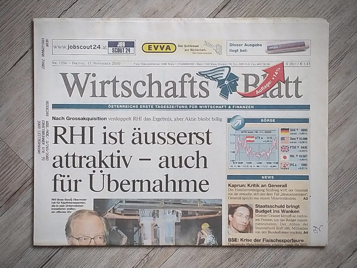 Alte Zeitungen kaufen ab 1. Dezember 1991 - Peppis Zeitungsladen